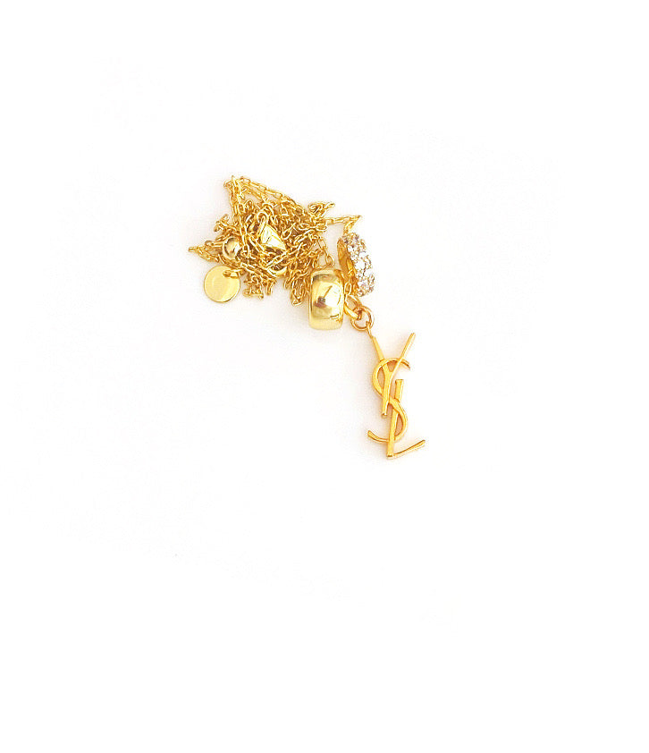 YSL Gold Cutout Accent Bead Necklace – Old Soul Vintage Jewelry