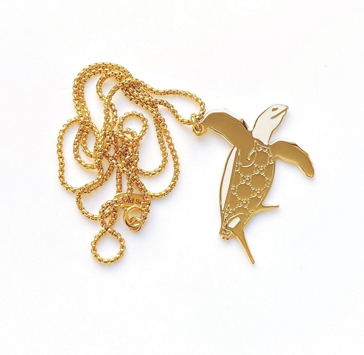 Large Vintage Gold Repurposed Gucci Turtle Charm Necklace – Old Soul ...