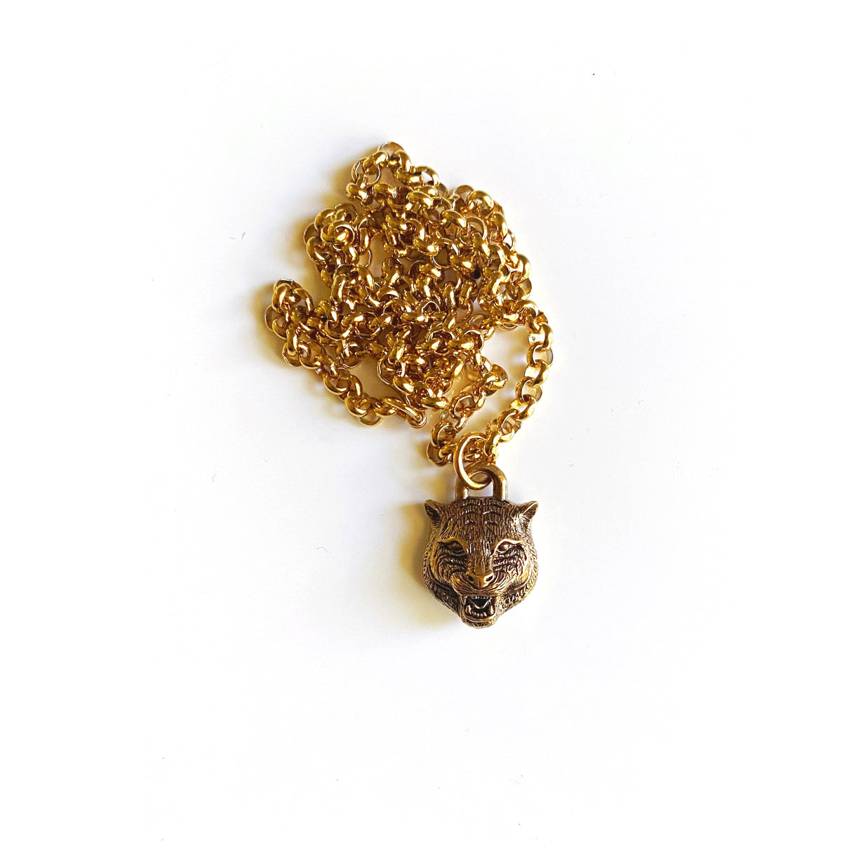 Medium Gold Gucci Feline Charm Necklace – Old Soul Vintage Jewelry